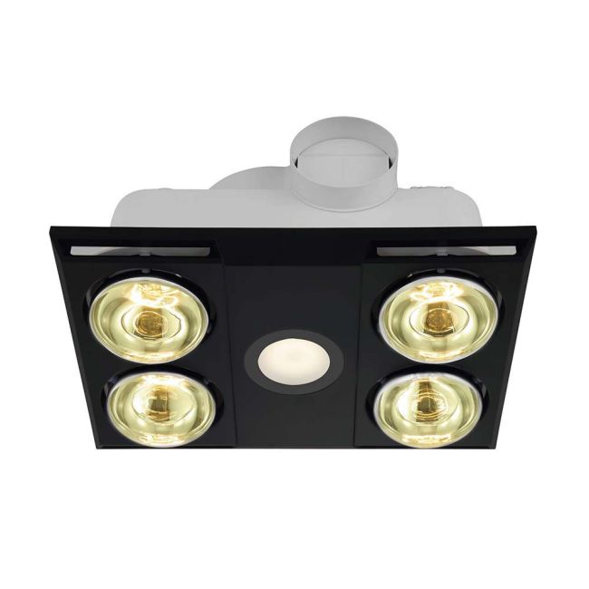 Eglo Heatflow 4, 3 in 1 Bathroom Unit, with Heat, Exhaust Fan & LED ...